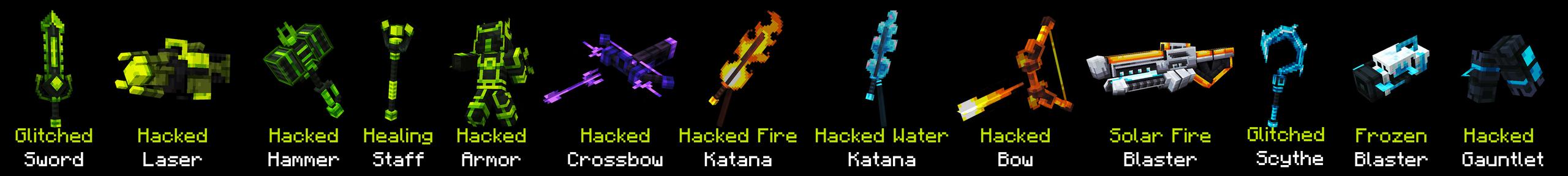Hacker Weapons | Block Factory - Minecraft Marketplace Creator