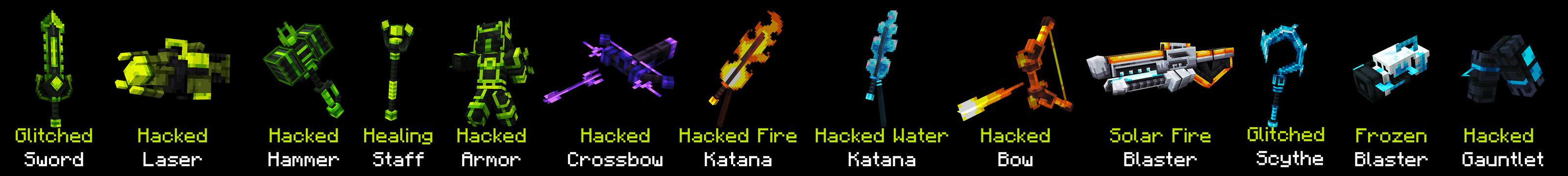 Hacker Weapons | Block Factory - Minecraft Marketplace Creator